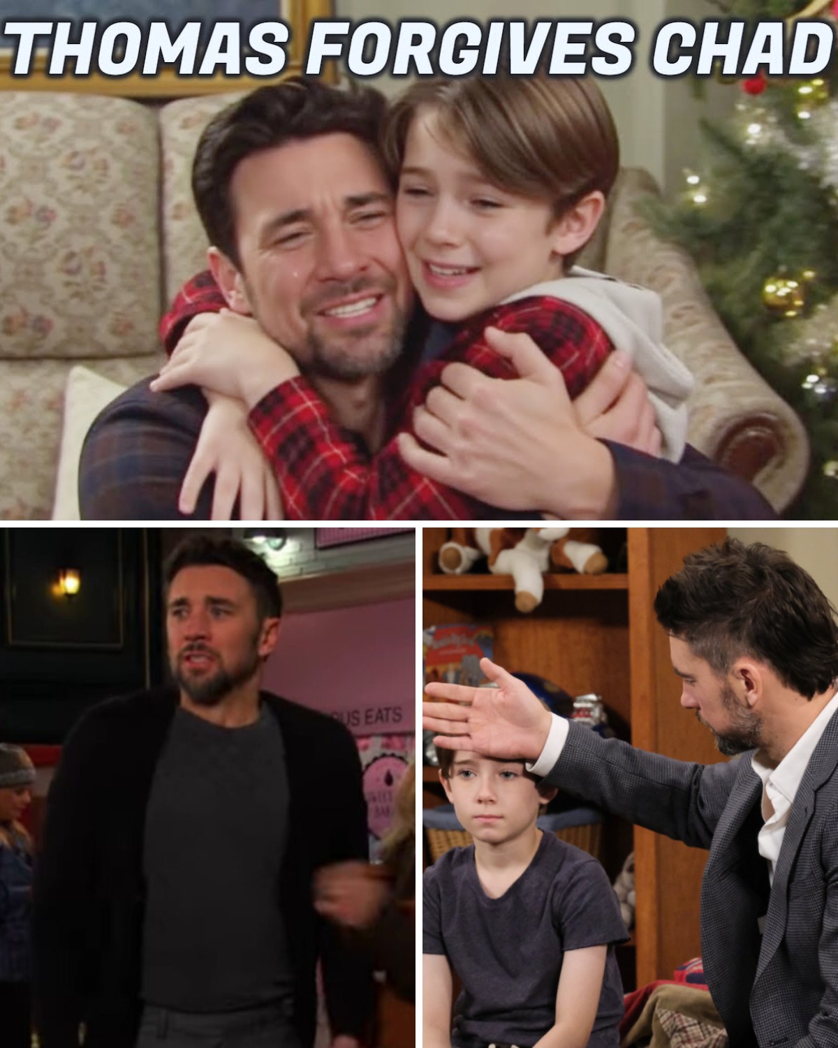 Thomas forgives Chad, and they come together in tears. Days of Our ...